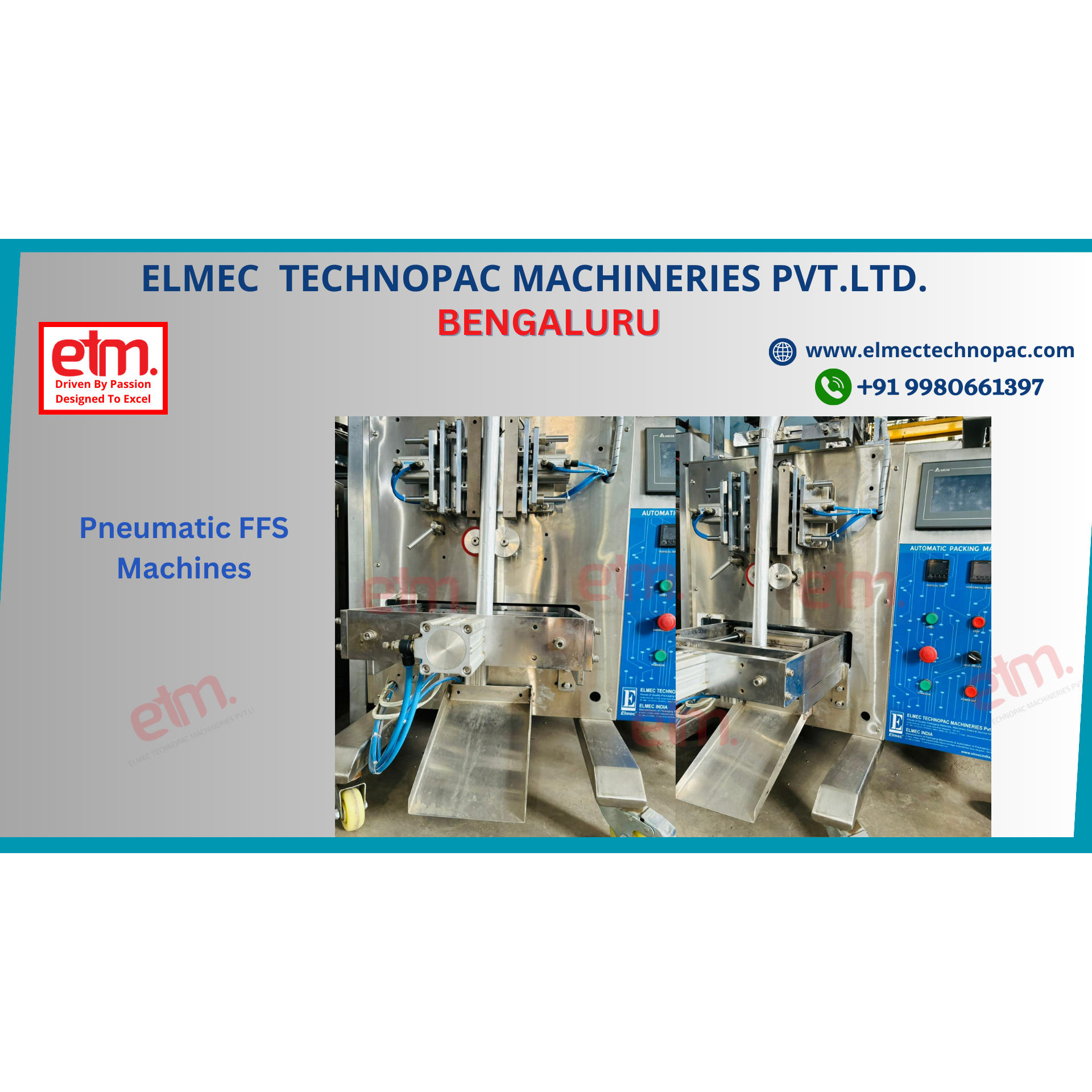 Pneumatic FFS Machines Pneumatic FFS machine... | Elmec Technopac ...