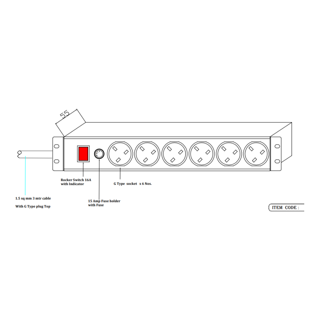 G- Type / Flat Pin UK Socket PDU Technical Data ... | True Power Connect India Private Limited ...