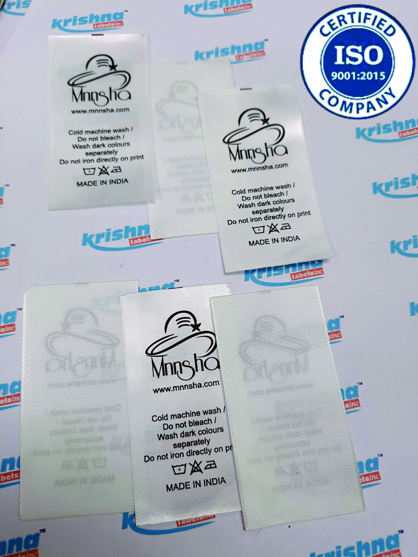 CUSTOM WHITE SATIN LABEL Products in Mumbai | Woven Label TAGs Tag SEAL ...