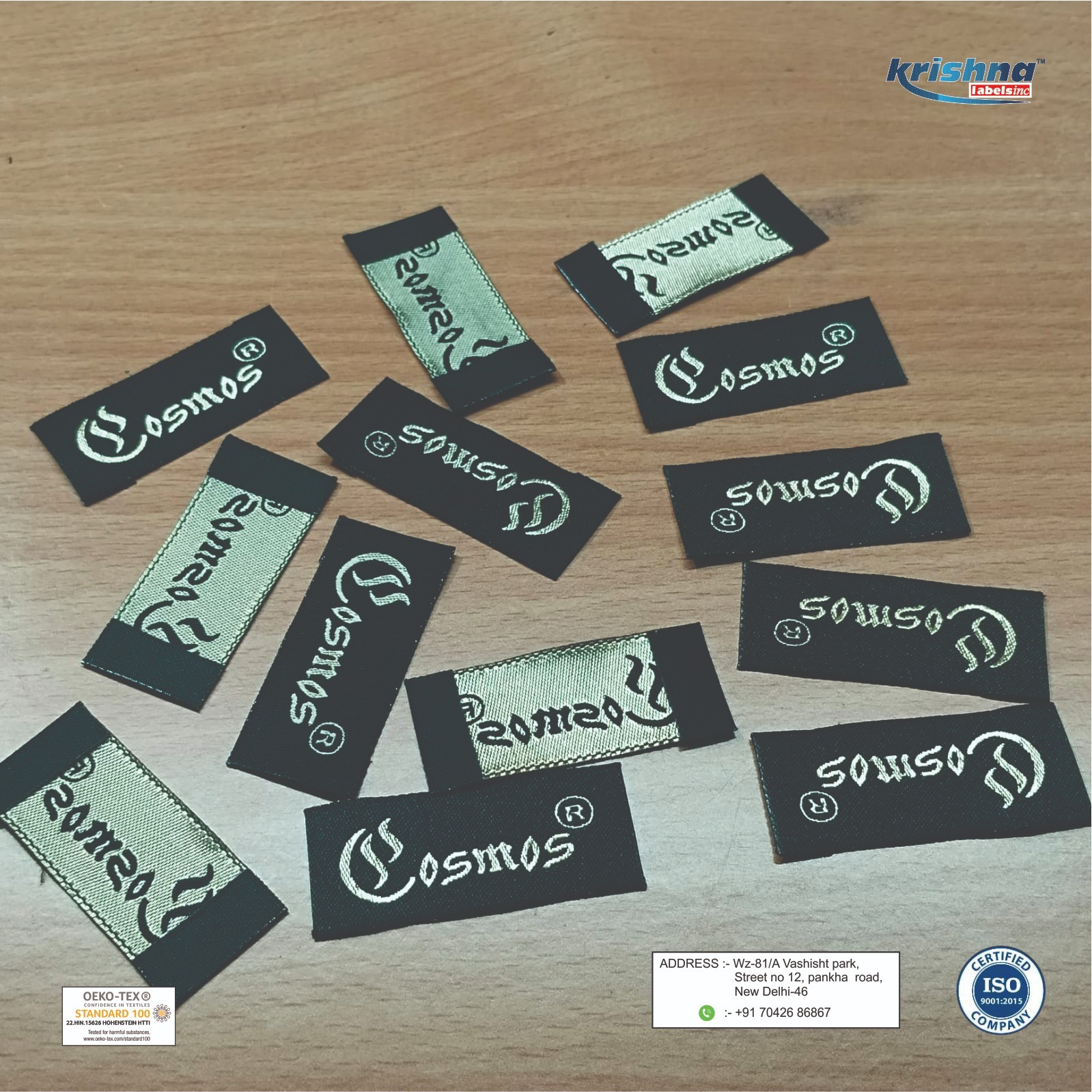 BLACK CUT FOLD LABELS Introducing our sleek and... | Woven Label TAGs ...
