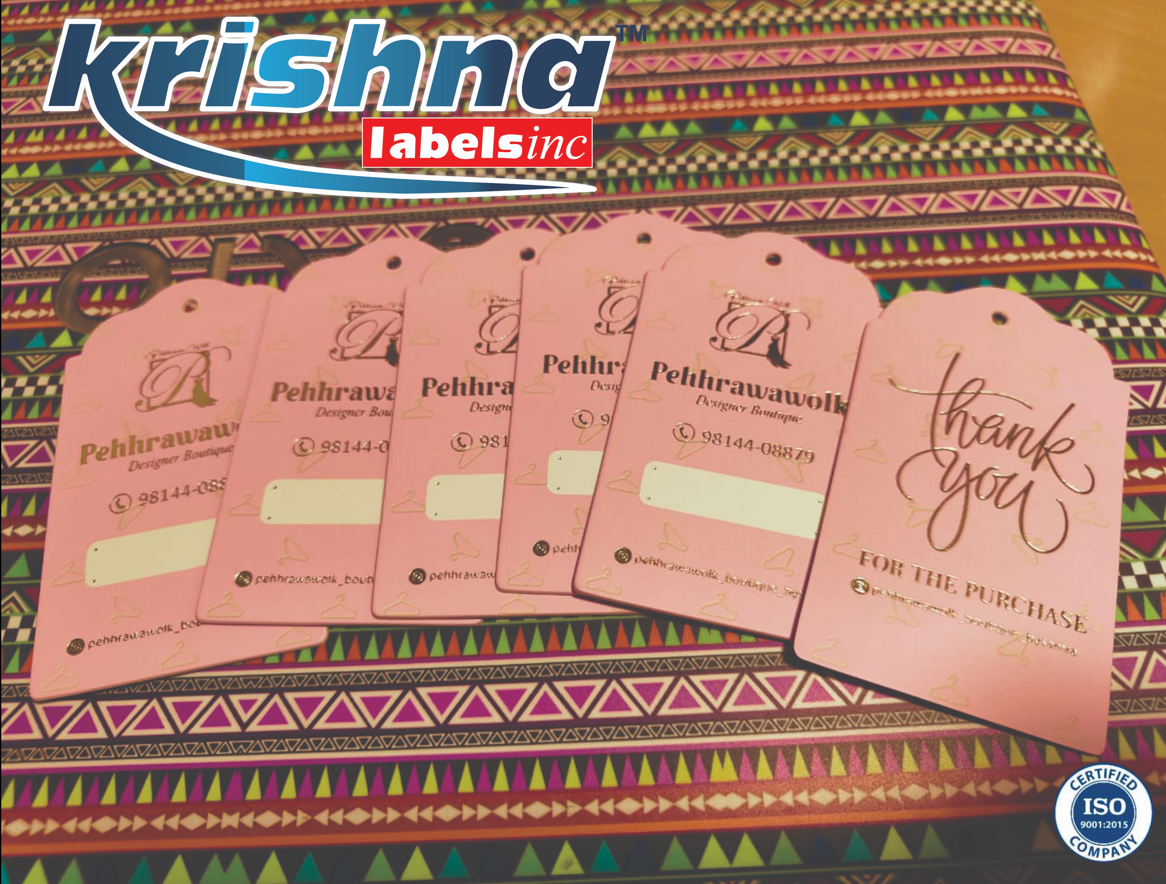 HANG TAG MANUFACTURER Introducing our chic pink di... | Woven Label ...
