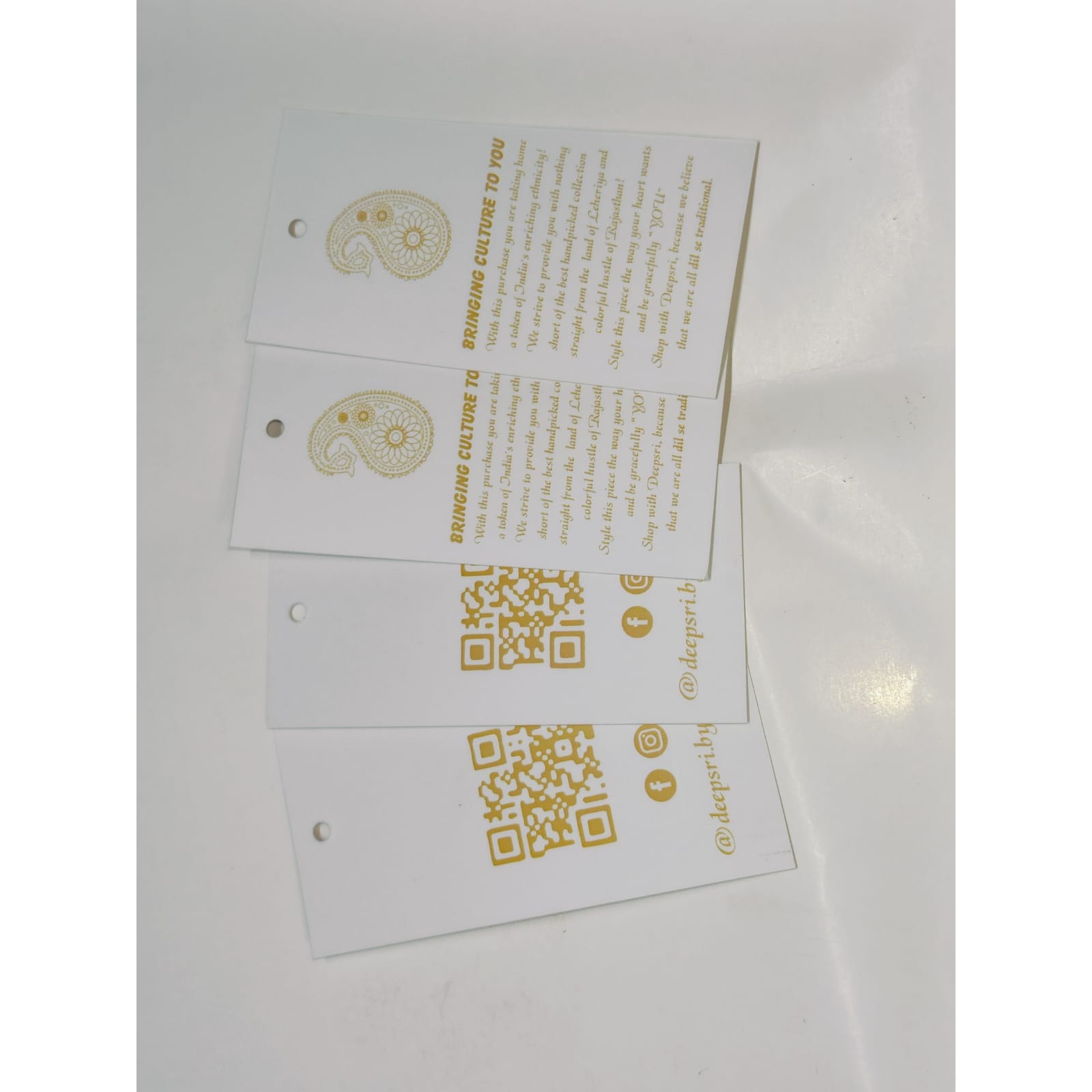WHITE HANG TAG Elevate your product packaging w... | Woven Label TAGs ...