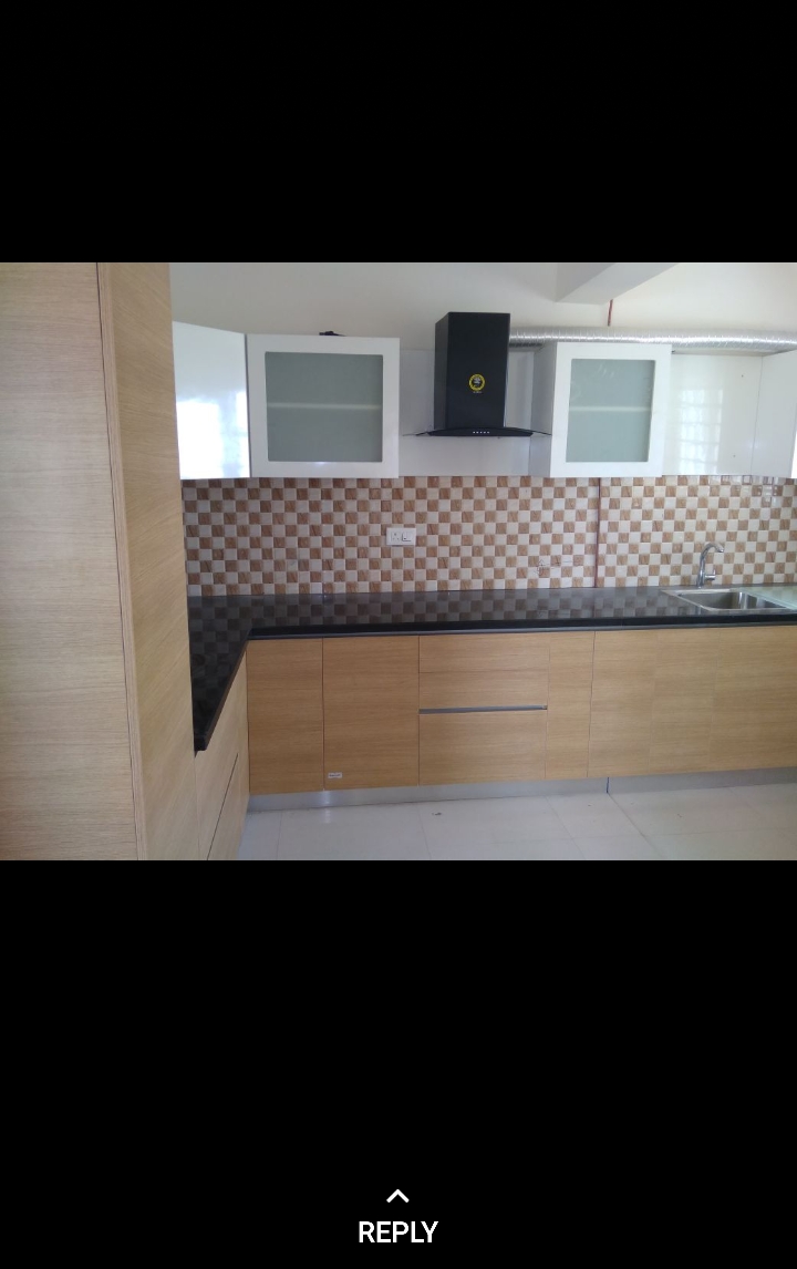 Modular kitchen with profile handle of double colo... | Vibgiyor Wood Creations-Modular Kitchen ...