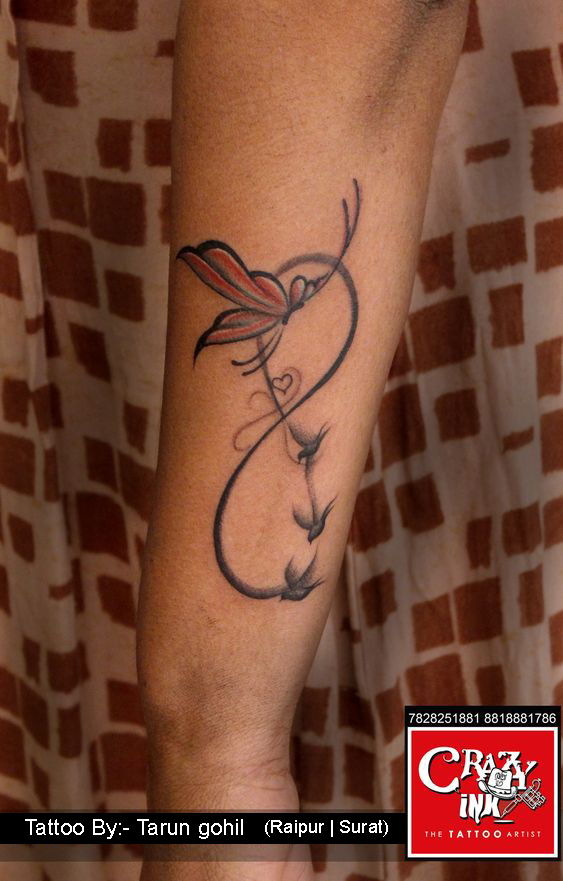 Infinity Tattoos With Butterflies
