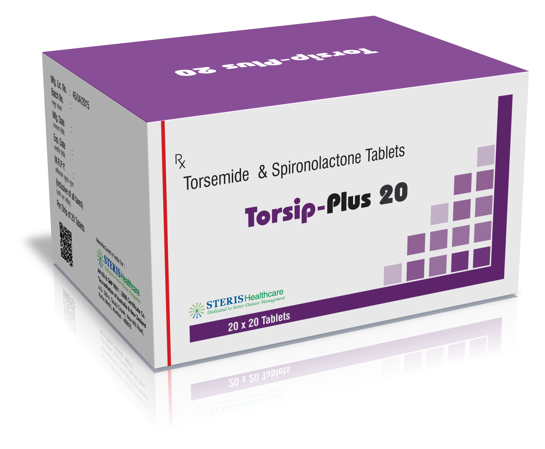 Torsemide + Spironolactone TORSIP Plus is a | Steris Healthcare PVT Ltd