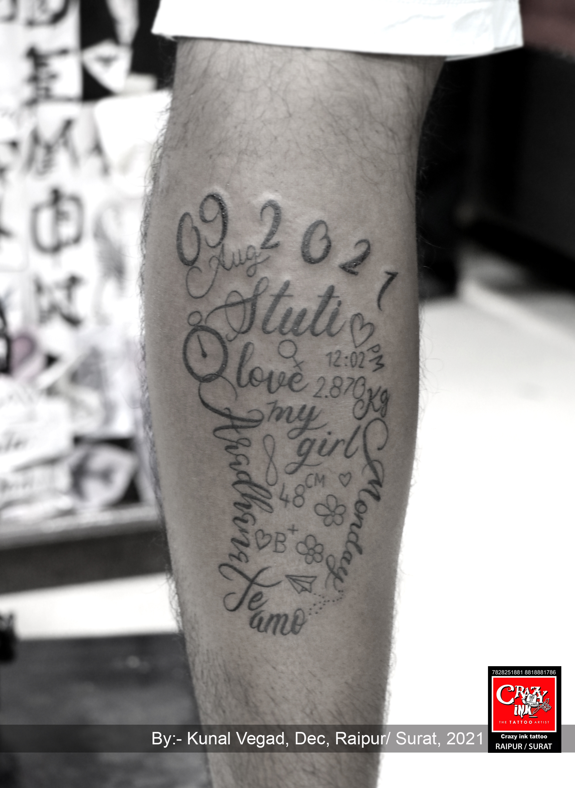 Birth year est tattoo designs - Bronctattooaus.com