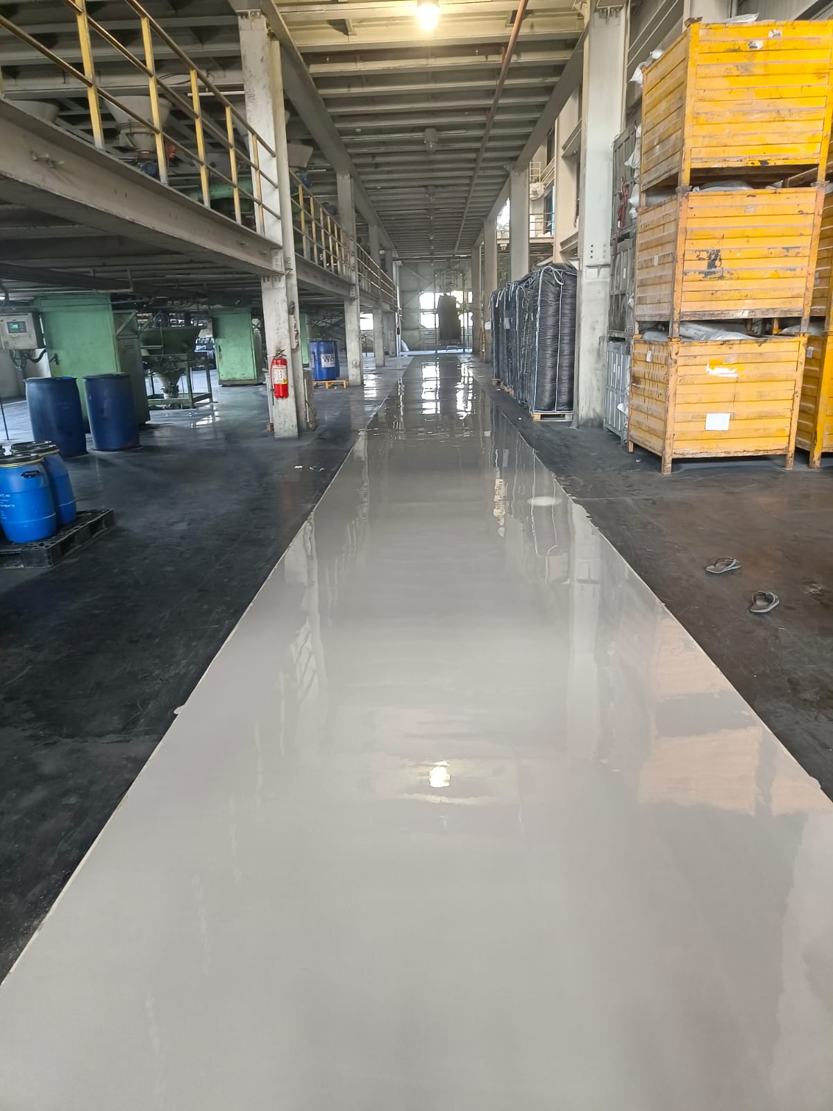 Gangway Epoxy Flooring for a factory at Dombivli. | K2P Industries