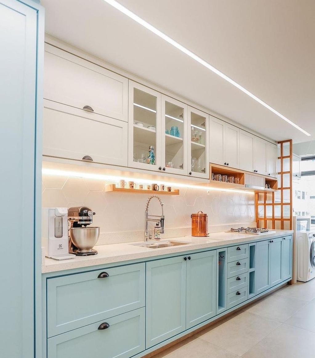 pu modular kitchen 3D interior design & furniture | Param Interiors