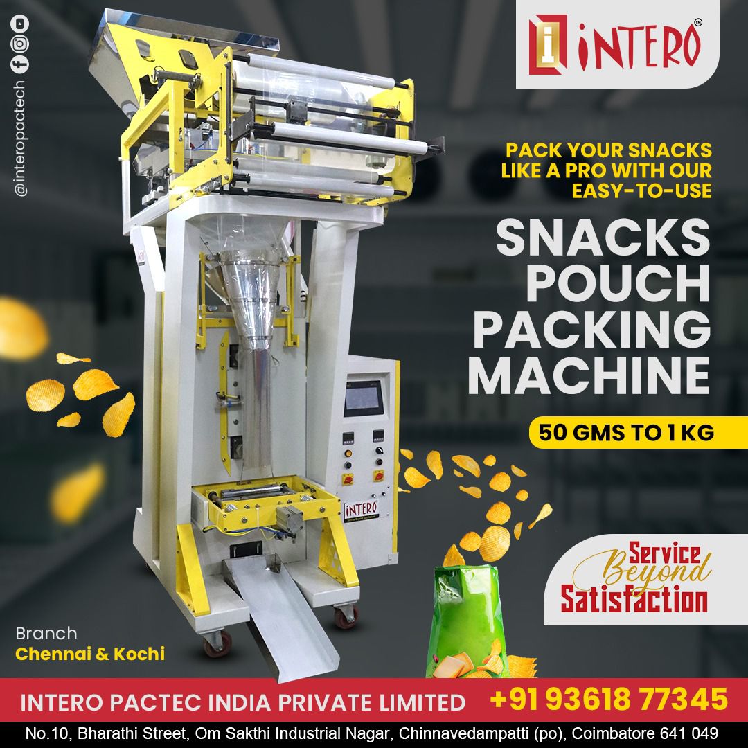 Snacks packing machine price store