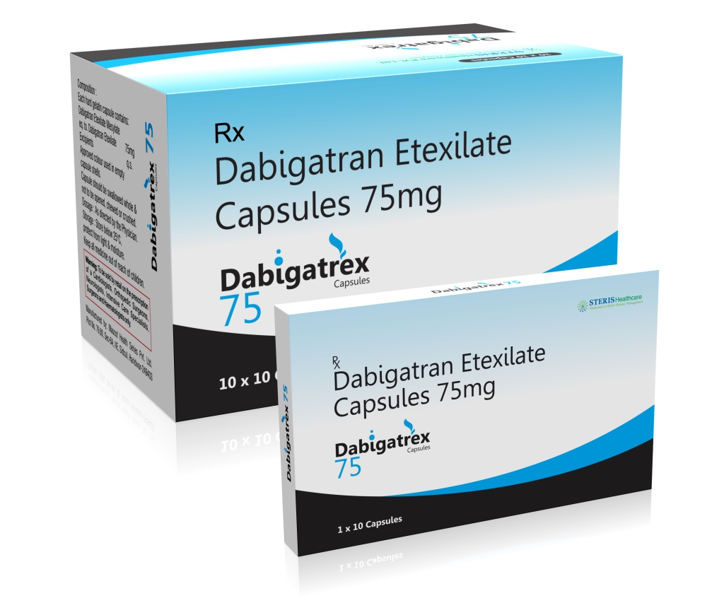 Dabigatran Etexilate (75 mg) DABIGATREX capsu | Steris Healthcare PVT Ltd
