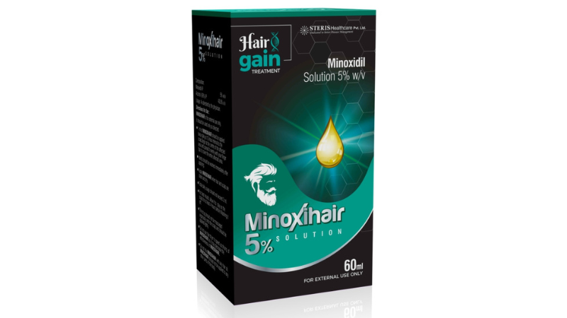 Minoxidil Solution (5%) MINOXIHAIR is a medi | Steris Healthcare PVT Ltd