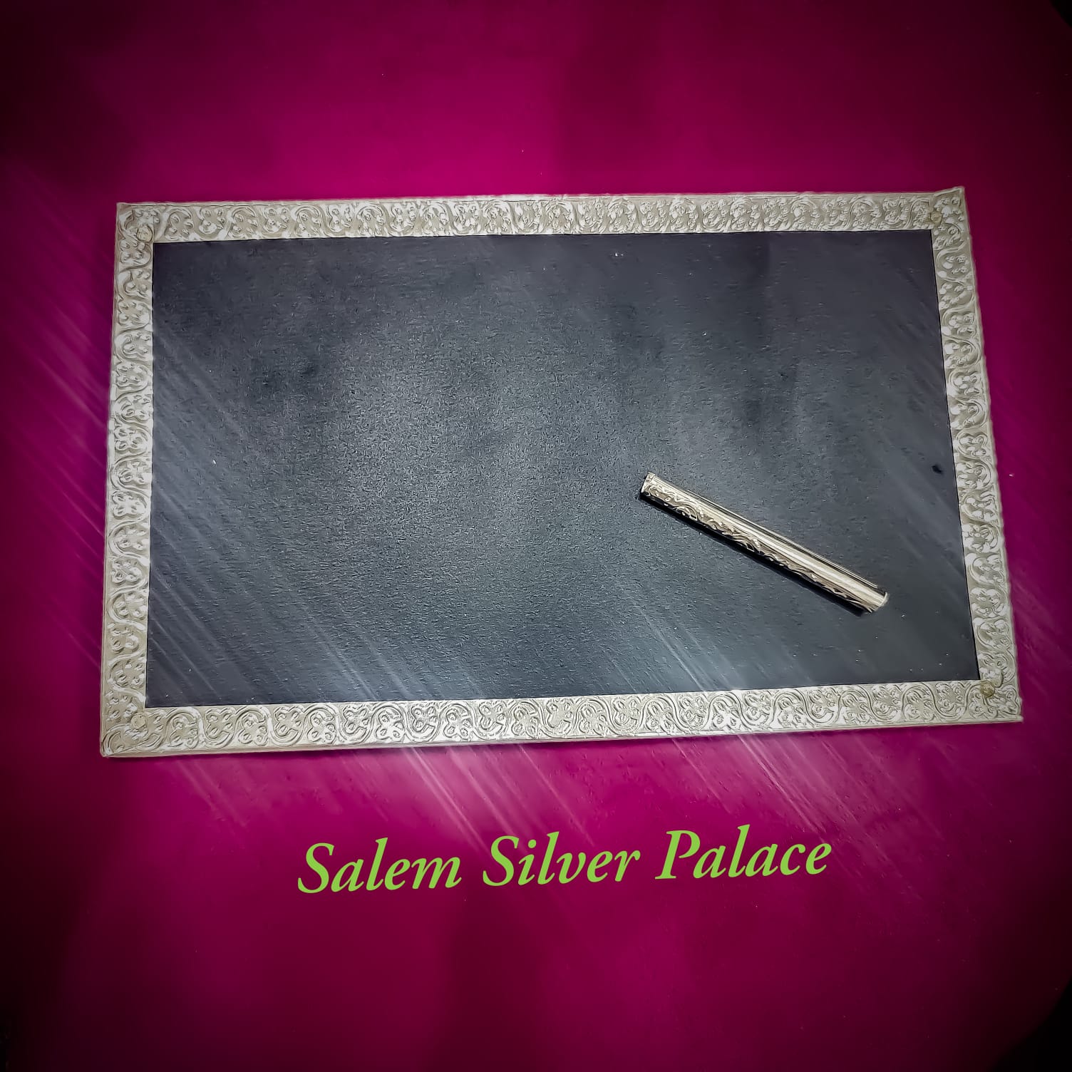 Silver Slate and Silver Pencil For Aksharabhyasam... | Salem Silver ...