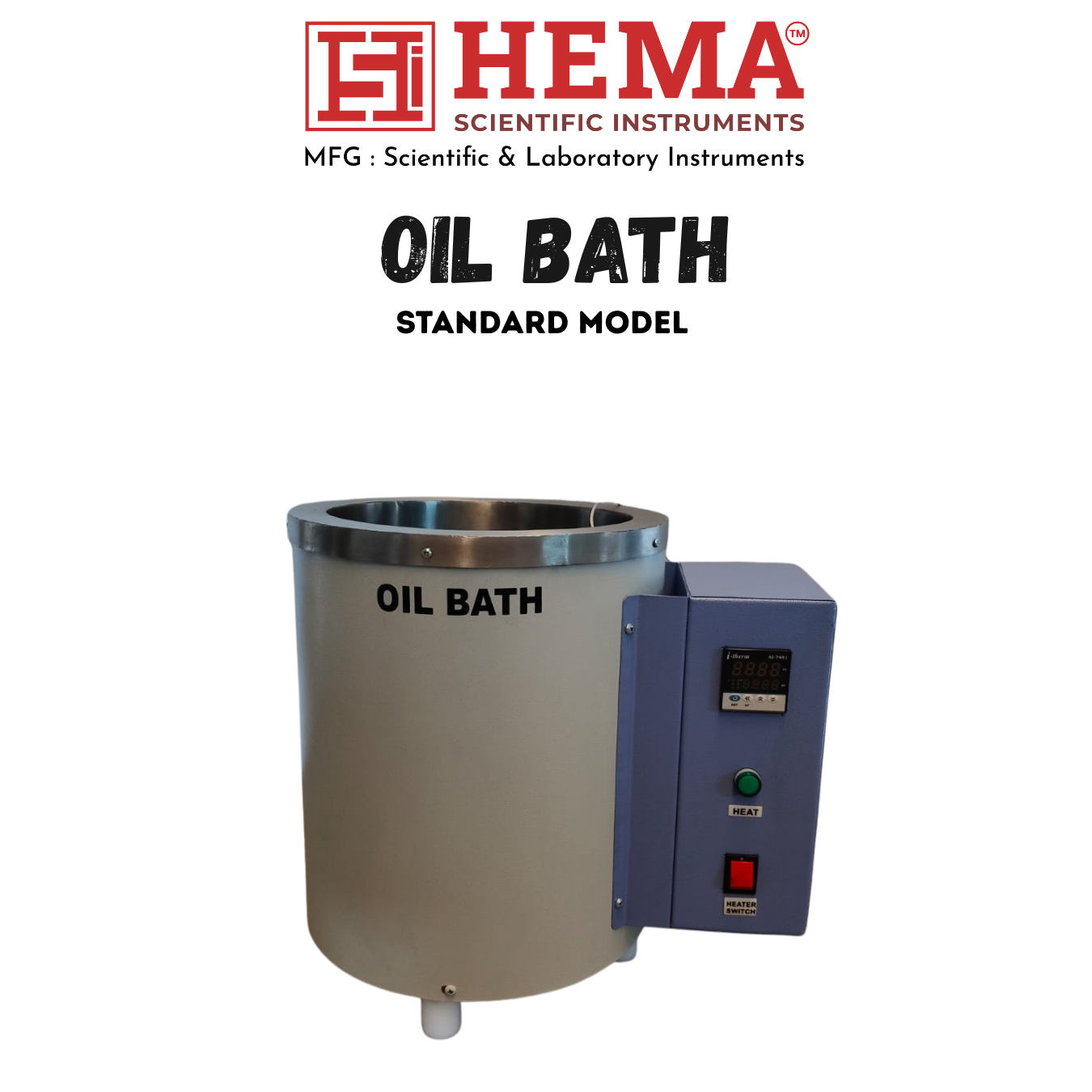 Laboratory Oil Bath with Digital Temperature Control | Hema Scientific ...