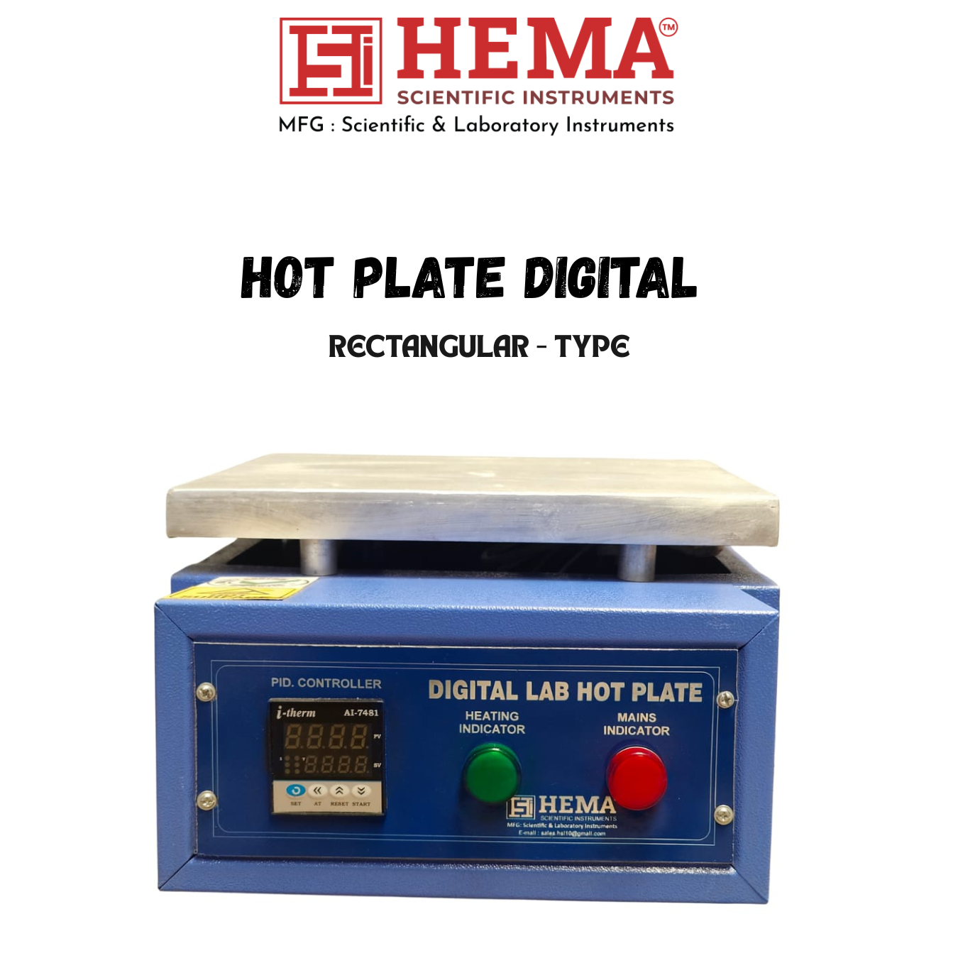 Digital Hot Plate with Temperature Control | Lab-Grade | Hema ...