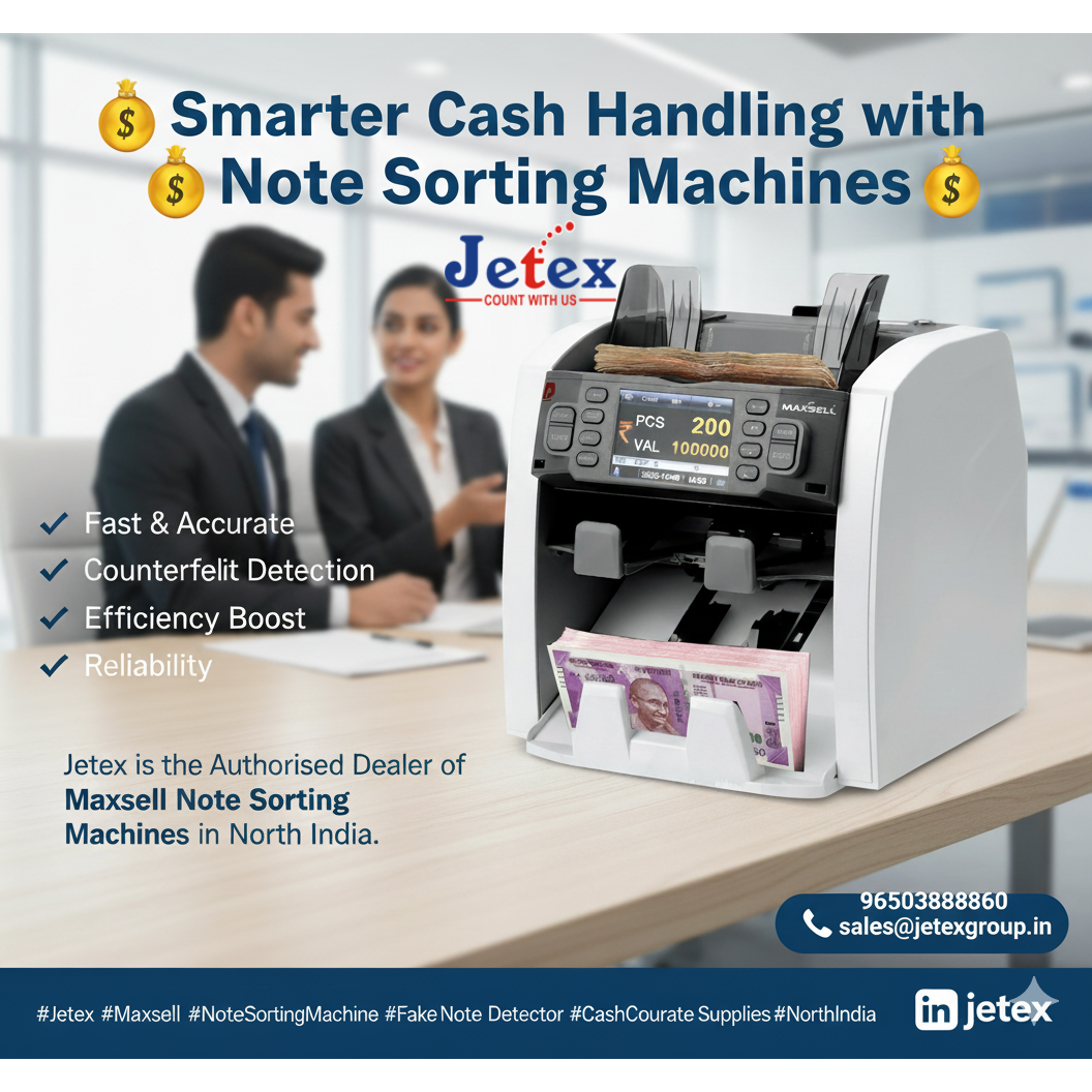 💰 Smarter Cash Handling with Note Sorting Machines 💰 | Jetex Group Of ...