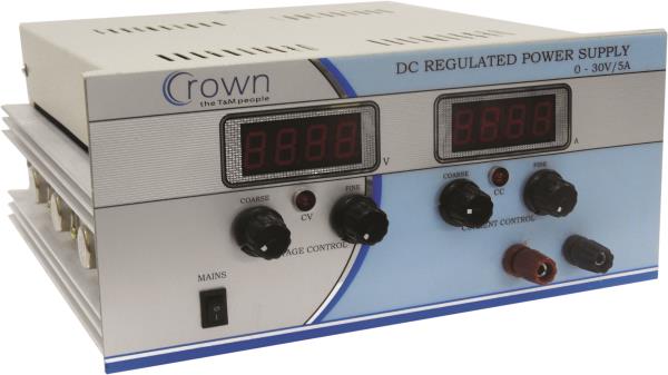 DC REGULATED POWER SUPPLY 0-30V/5A "CROWN" made DC... | Crown ...