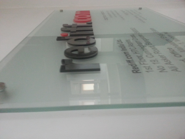 Glass With PVC letters | Spectra Sign Systems