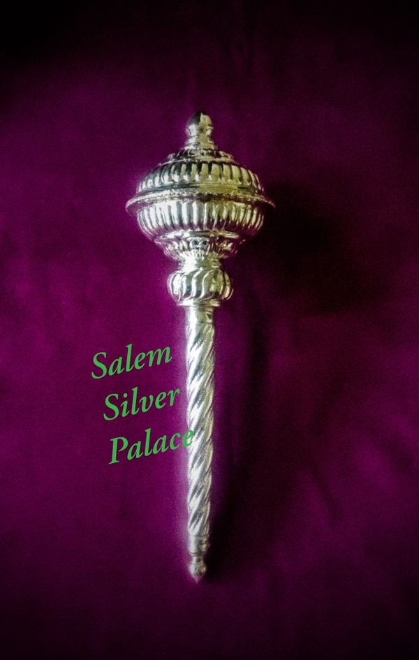Silver Hanuman Gada. Weight 250 gms. Height 12 Inc... | Salem Silver ...