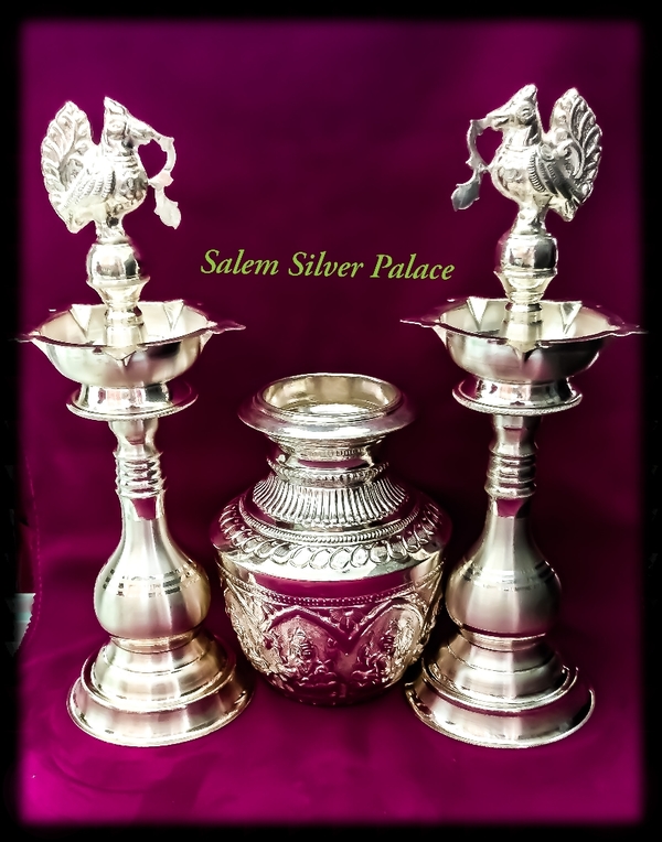 Silver AshtaLakshmi Kudam and Silver Kadasal Ku... | Salem Silver ...