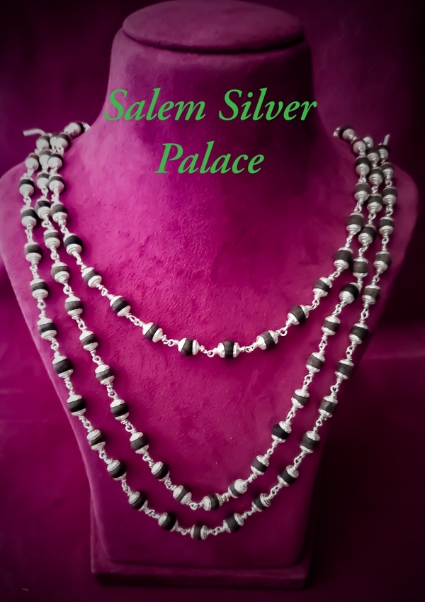 Karungali Maalai Ancient Traditional Silver Jewel... | Salem Silver ...