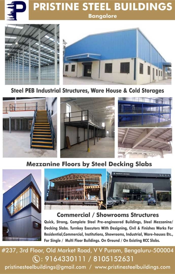 #PEB | Pristine Steel Buildings by PSB Infrastructures- Bengaluru