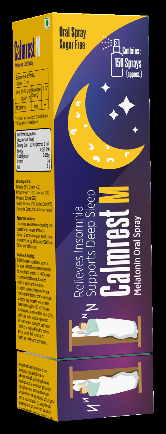 Melatonin Oral Spray Calmrest help you fall | Steris Healthcare PVT Ltd