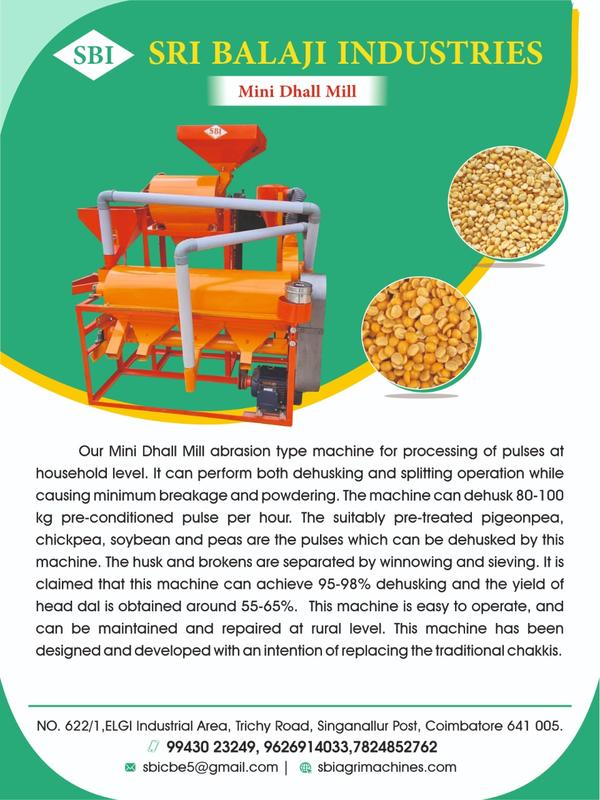 Mini Dhall Mill Machine | Sri Balaji Industries in Coimbatore, India