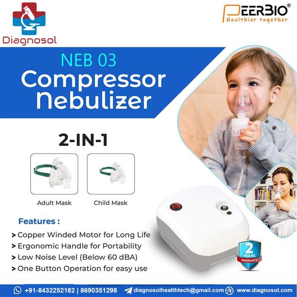 Peerbio Compressor Nebulizer (NEB 03) Suitable fo... | Diagnosol ...
