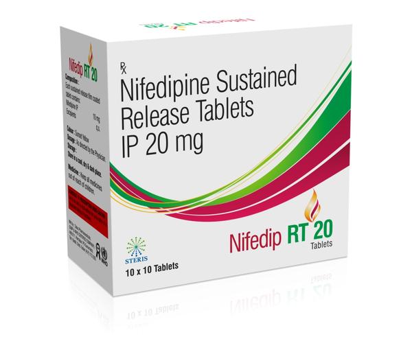 Nifedipine ER (20 mg)#N#NIFEDIP RT is a medicat | Steris Healthcare PVT Ltd