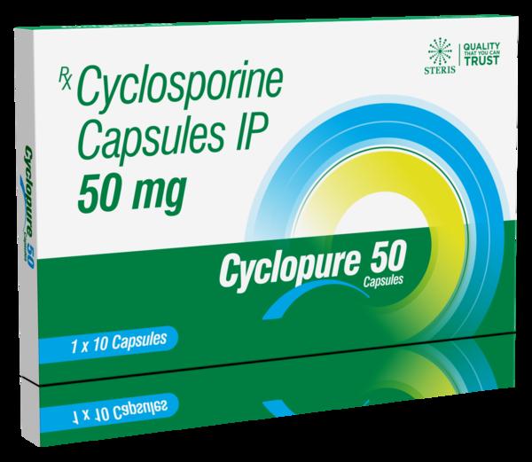 Cyclosporine (50mg) CYCLOPURE is a medication | Steris Healthcare PVT Ltd