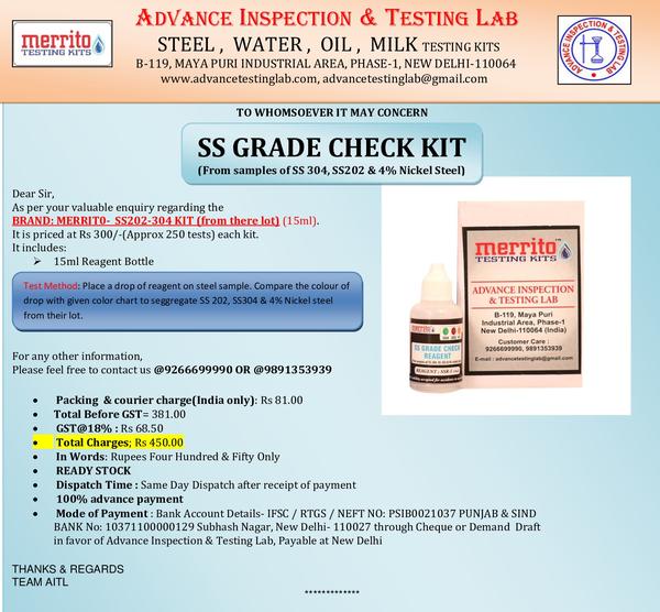 Stainless Steel Testing Grades