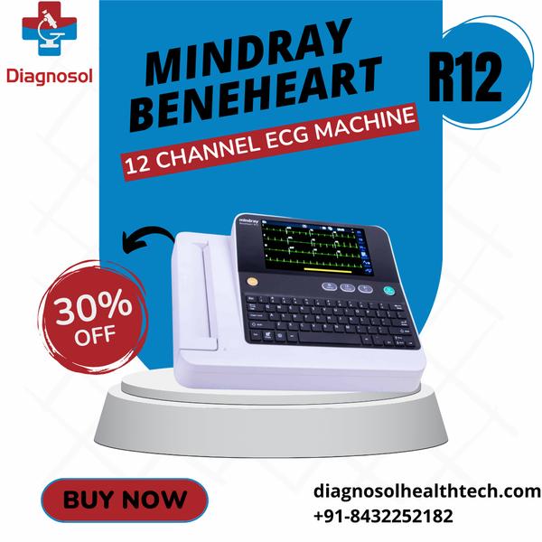 The BeneHeart R12 is a twelve-channel ECG device w | Diagnosol Healthtech