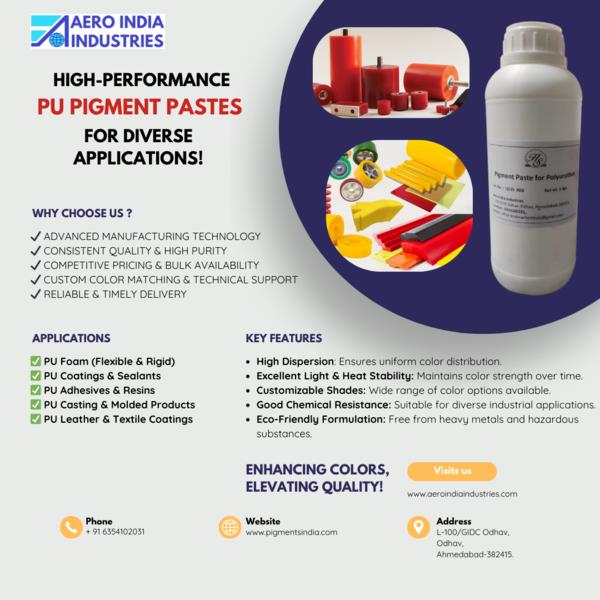 PU Pigment Paste – High Performance Colour Solutions for Polyurethane ...