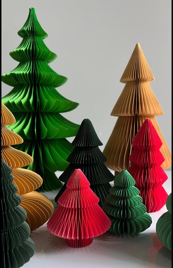Christmas Tree Honeycombs | Marudhara Handmade Papers - ,Jaipur.